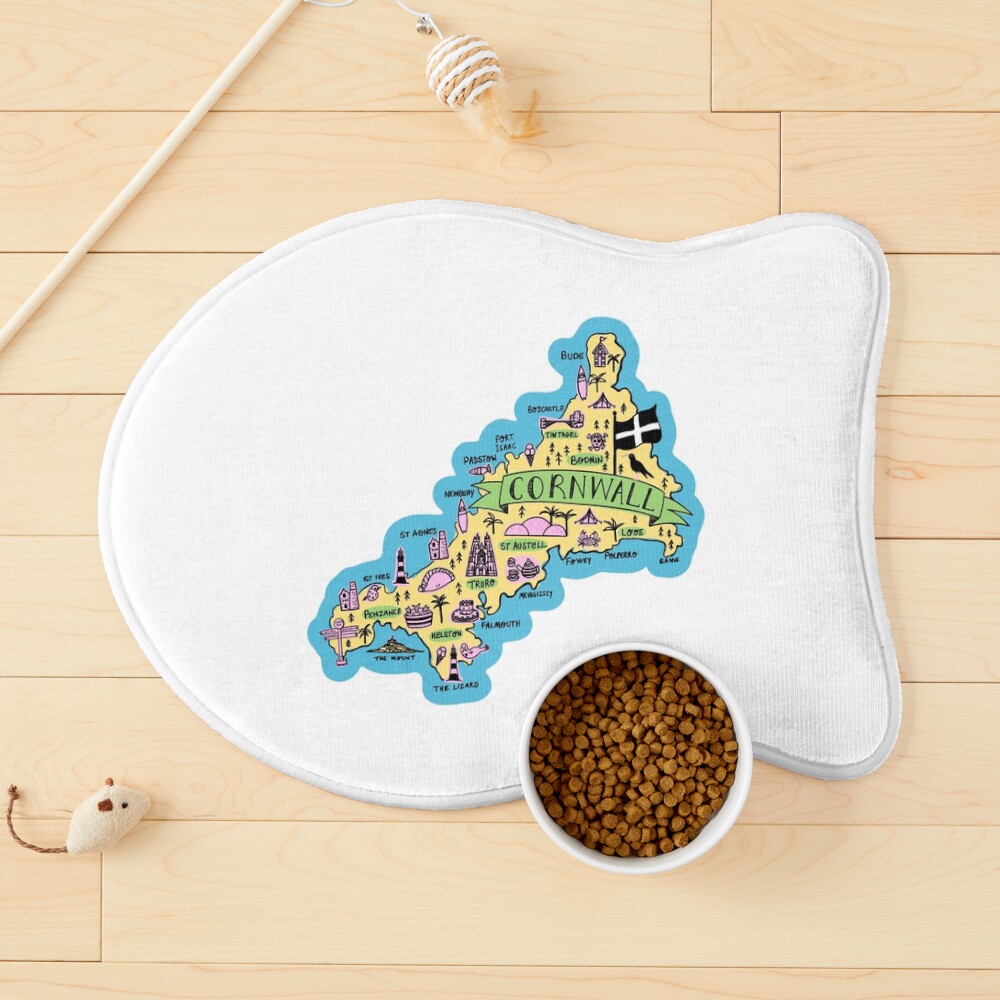 "Cornwall Map" Poster for Sale by Sarah Whittle | Redbubble