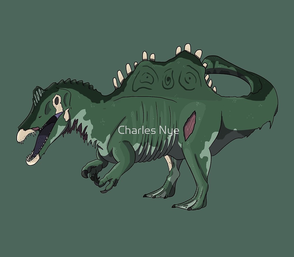 "Zombie Spinosaurus (Color) - Apparel and Acccessories" by Charles Nye ...