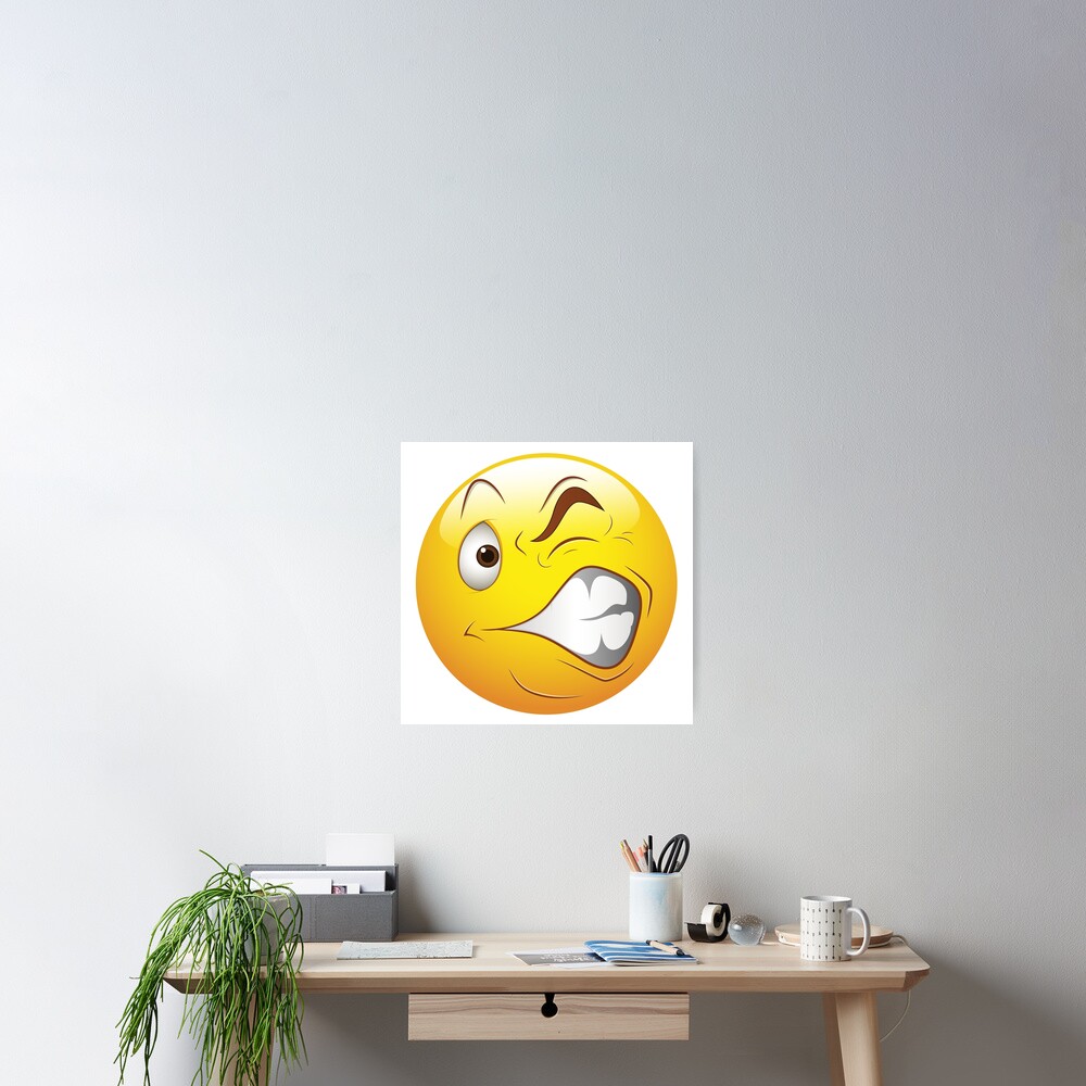 "Cringe Smiley Face Emoticon" Poster for Sale by allovervintage | Redbubble