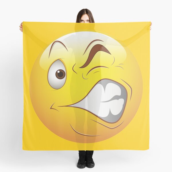 "Cringe Smiley Face Emoticon" Scarf by allovervintage | Redbubble
