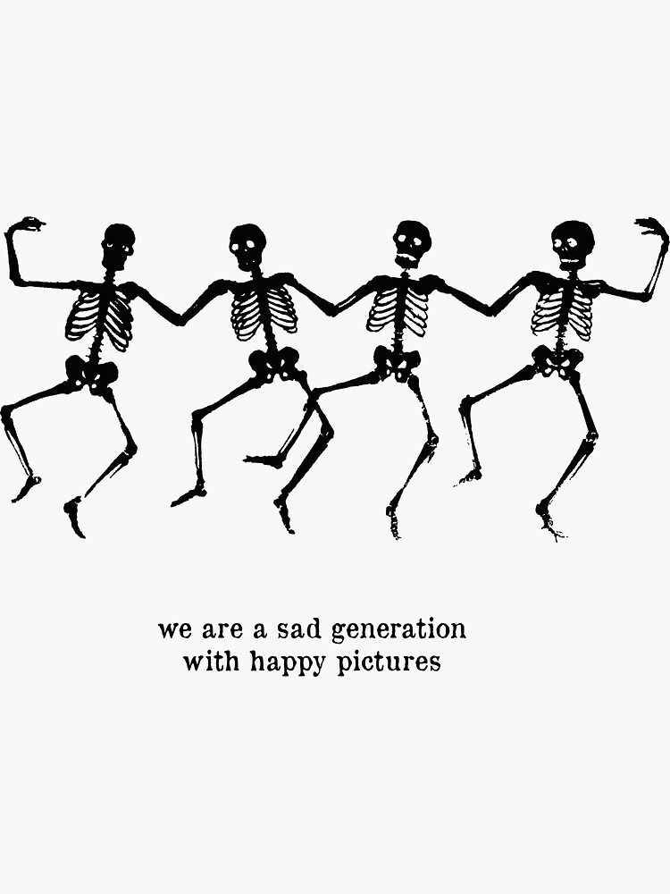 "sad gen" Sticker for Sale by No44design | Redbubble