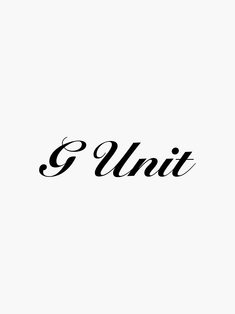 "G Unit Sticker" Sticker for Sale by szmotyi | Redbubble