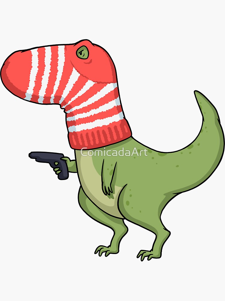 "Dangerous Dinosaur Funny Dinosaur Design" Sticker for Sale by ...