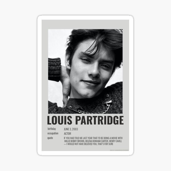 "Louis Partridge " Sticker for Sale by kikxshop | Redbubble