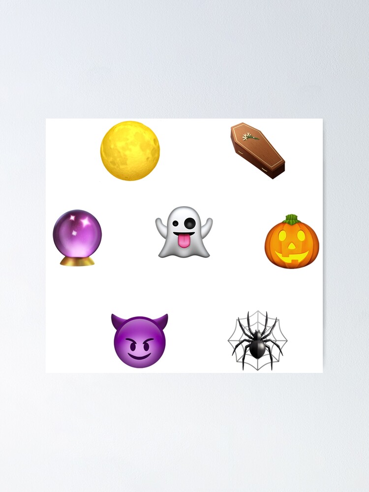 "Spooky Emoji Set" Poster by emojiqueen | Redbubble