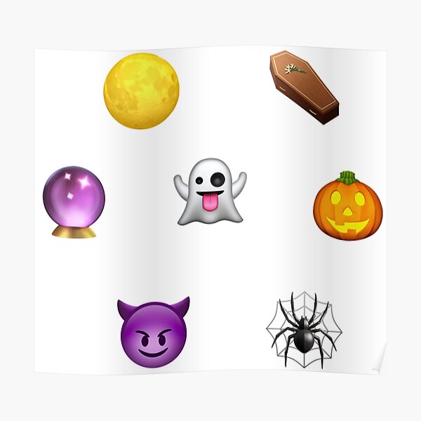 "Spooky Emoji Set" Poster by emojiqueen | Redbubble