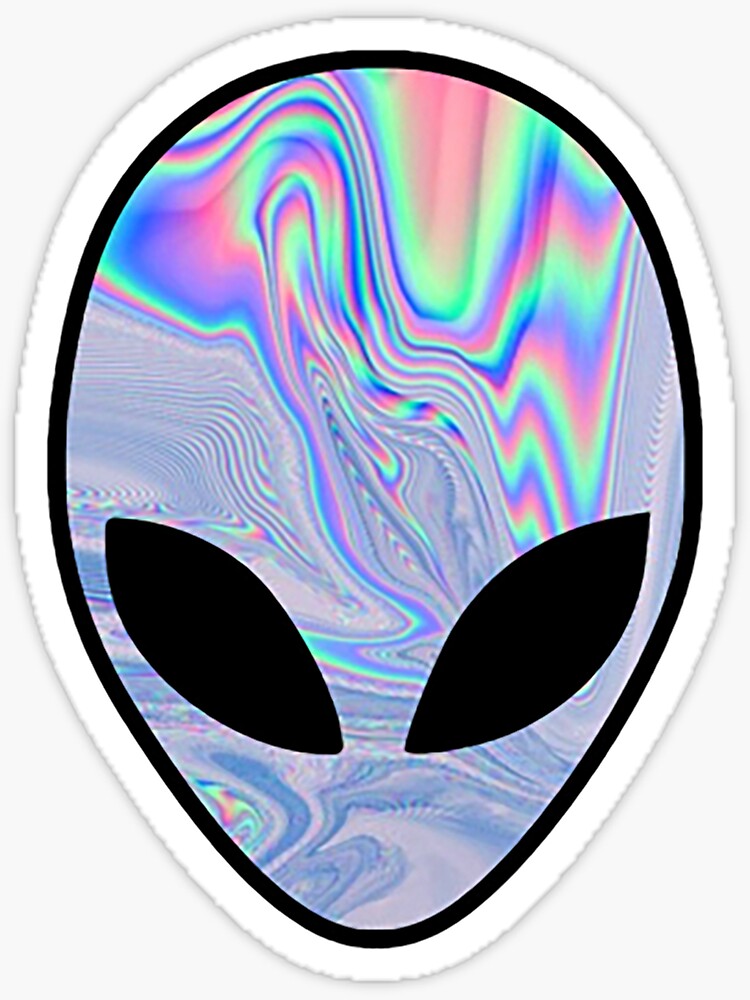 "Alien Head" Sticker for Sale by mm-97 | Redbubble