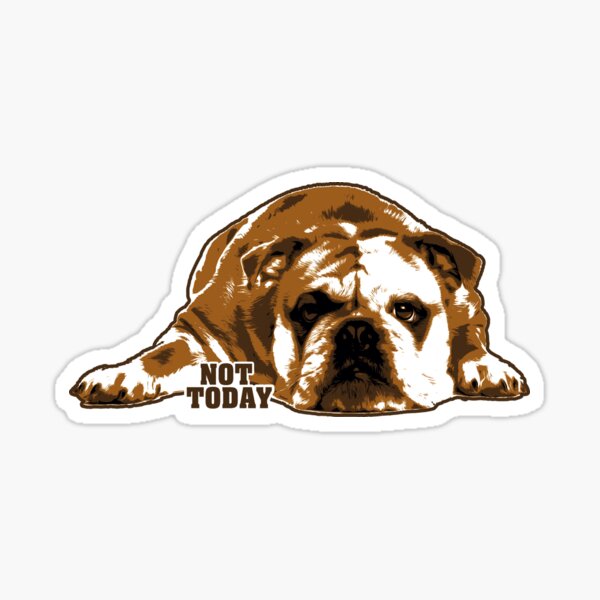 "Not Today Lazy Dog" Sticker for Sale by a-salah | Redbubble