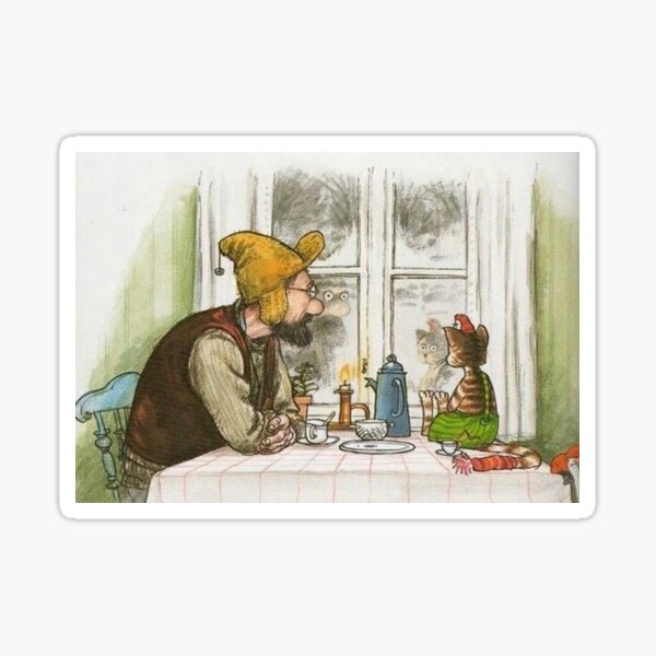 "pettson and findus" Sticker for Sale by otakunosekai | Redbubble
