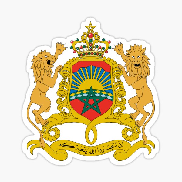 "Morocco, Maroc, Kingdom of Morocco, Royaume Du Maroc " Sticker for ...