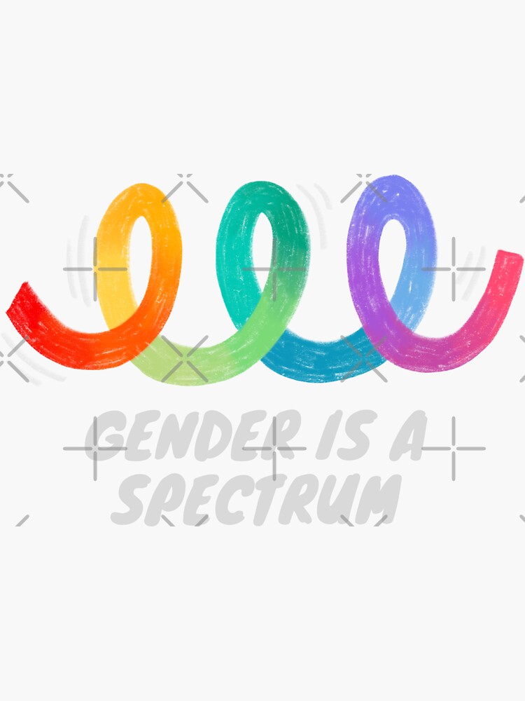 "Gender is a spectrum " Sticker for Sale by MollyJaneArt | Redbubble