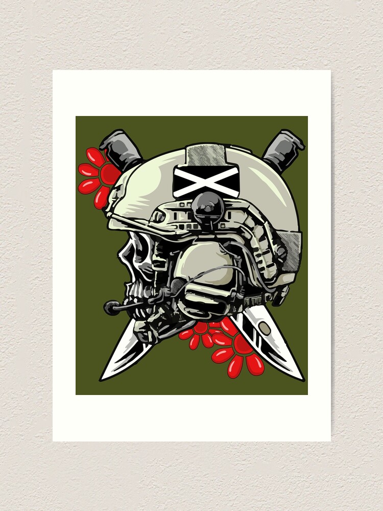 "Task Force Doomer Helmet Skull With Red Daisy Flowers Forward ...