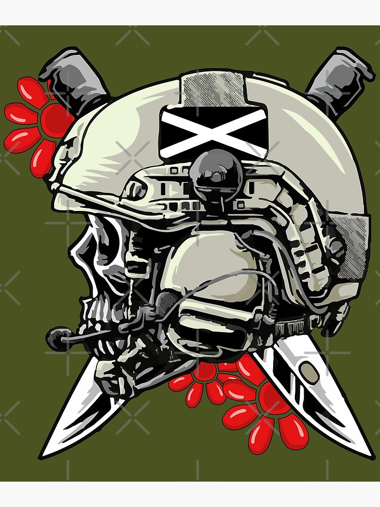 "Task Force Doomer Helmet Skull With Red Daisy Flowers Forward ...