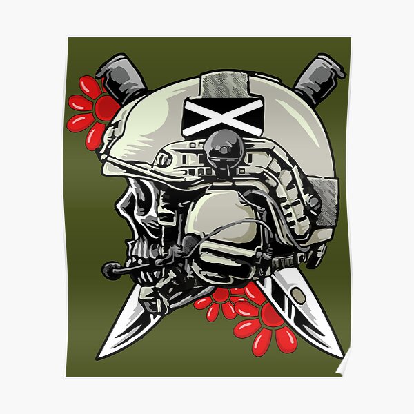 "Task Force Doomer Helmet Skull With Red Daisy Flowers Forward ...