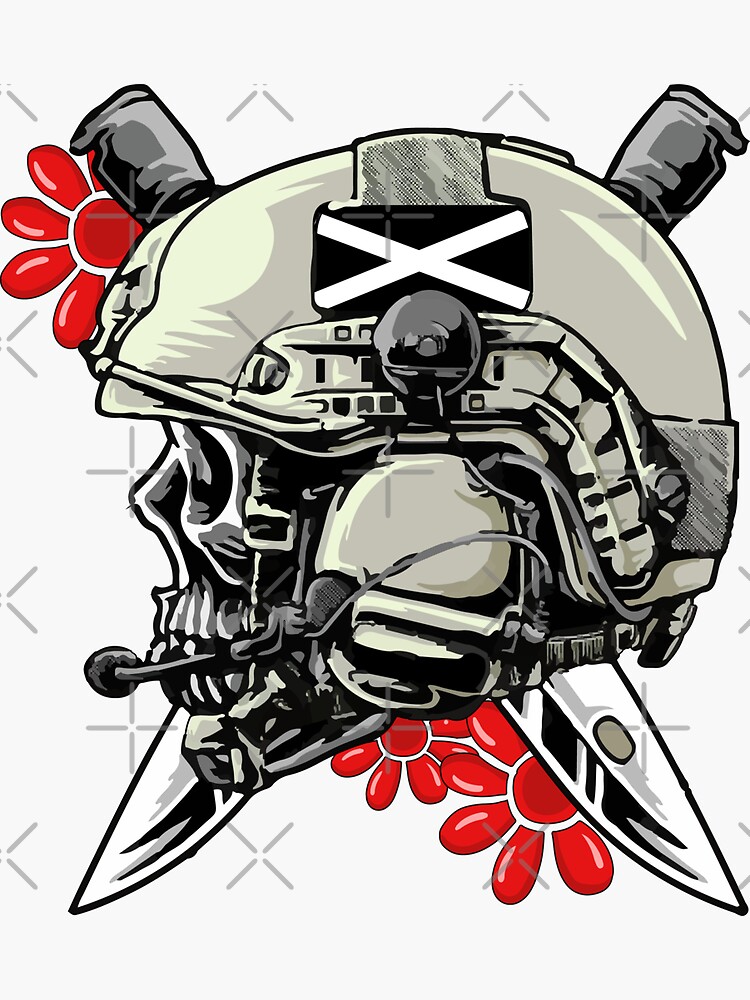 "Task Force Doomer Helmet Skull With Red Daisy Flowers Forward ...