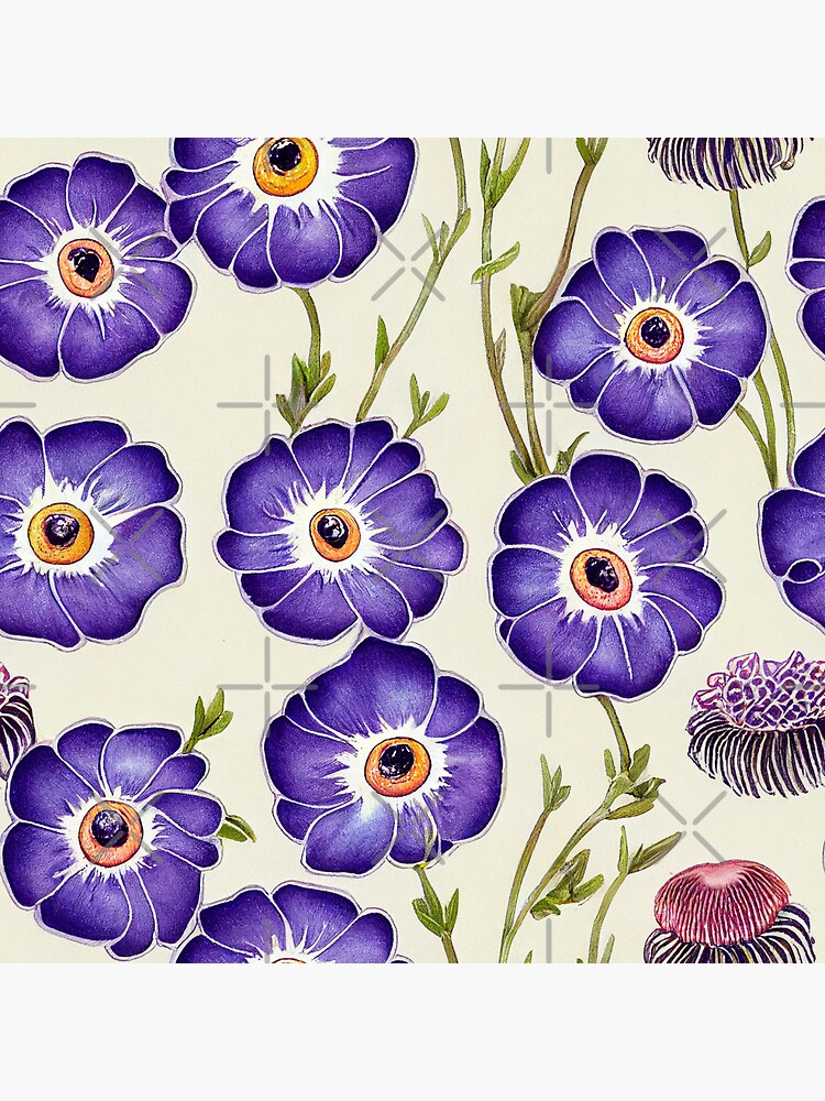 "purple flowers" Sticker for Sale by AjummaDesign | Redbubble