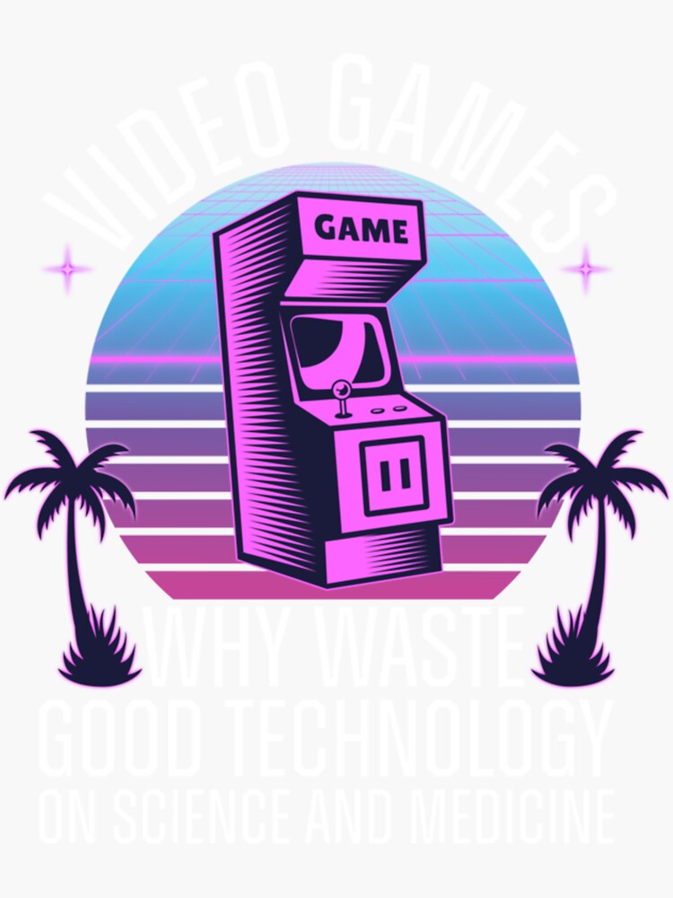 "90's Old Arcade Machine Games Quote - Classic Video Games" Sticker for ...