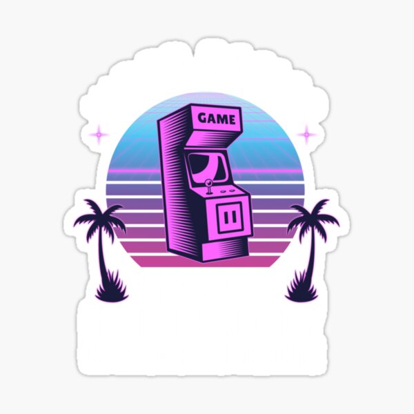 "90's Old Arcade Machine Games Quote - Classic Video Games" Sticker for ...