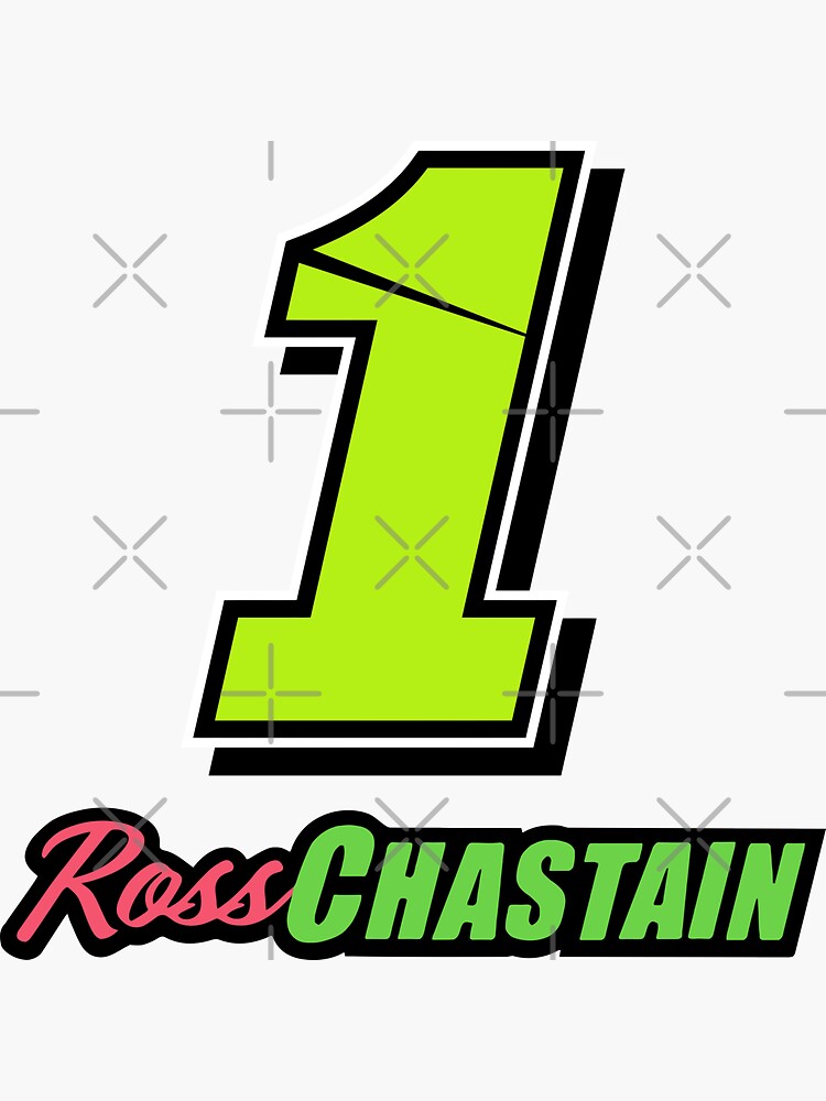 "Ross chastain No. 1" Sticker for Sale by Justbrian | Redbubble