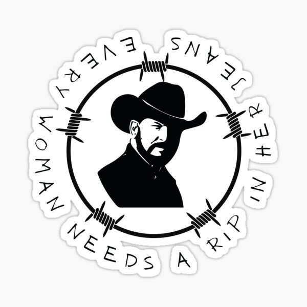 "Every Girl Needs A Little Rip In Her Jeans" Sticker for Sale by ...