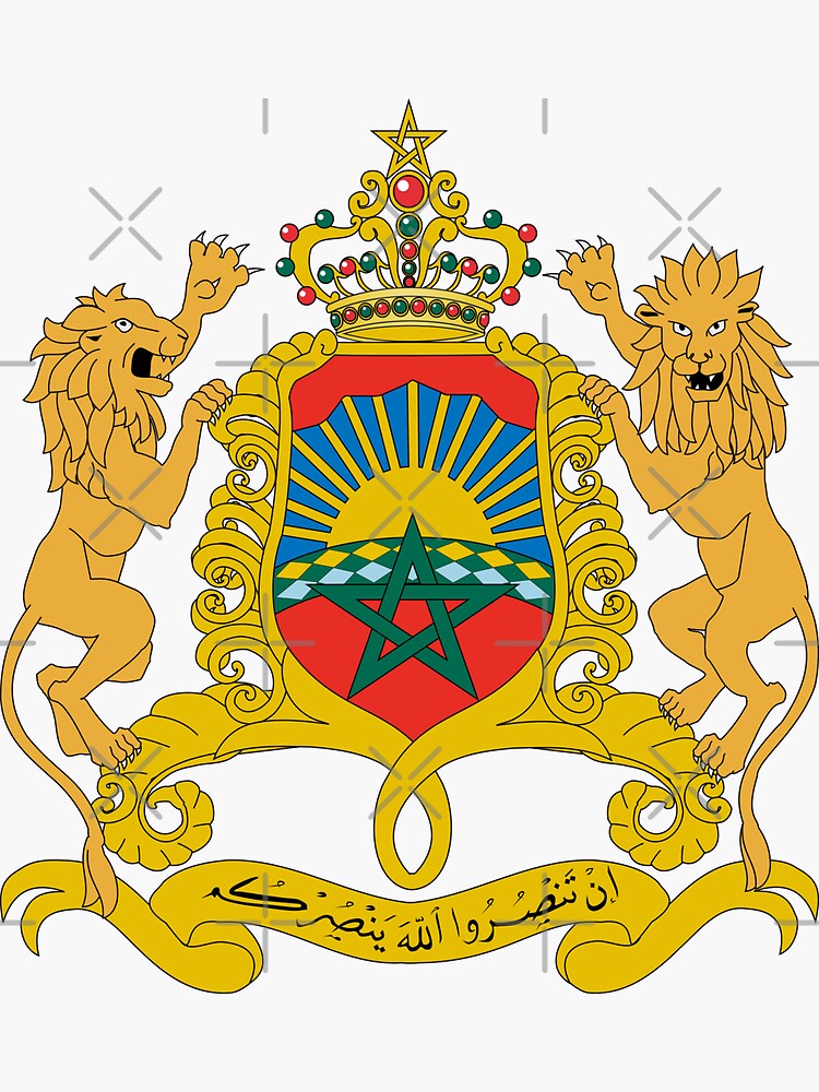 "Morocco, Maroc, Kingdom of Morocco, Royaume Du Maroc " Sticker for ...