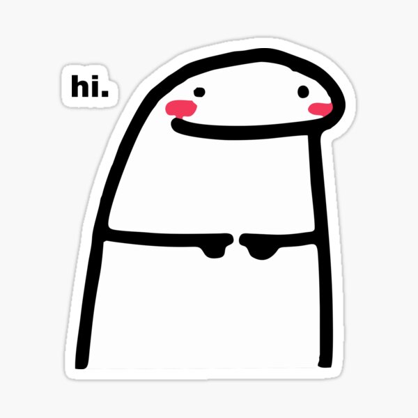 "Shy Flork, hi." Sticker for Sale by JenniferM98 | Redbubble