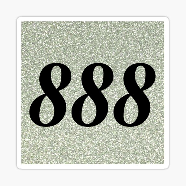 "ANGEL NUMBER 888" Sticker for Sale by AKATDEMISTUDIO | Redbubble