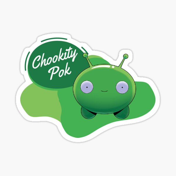 "Mooncake says chookity-pok final space design" Sticker for Sale by ...