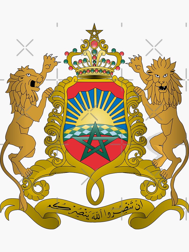 "Morocco, Maroc, Kingdom of Morocco, Royaume Du Maroc " Sticker for ...