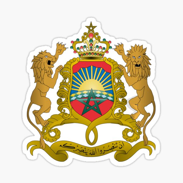 "Morocco, Maroc, Kingdom of Morocco, Royaume Du Maroc " Sticker for ...