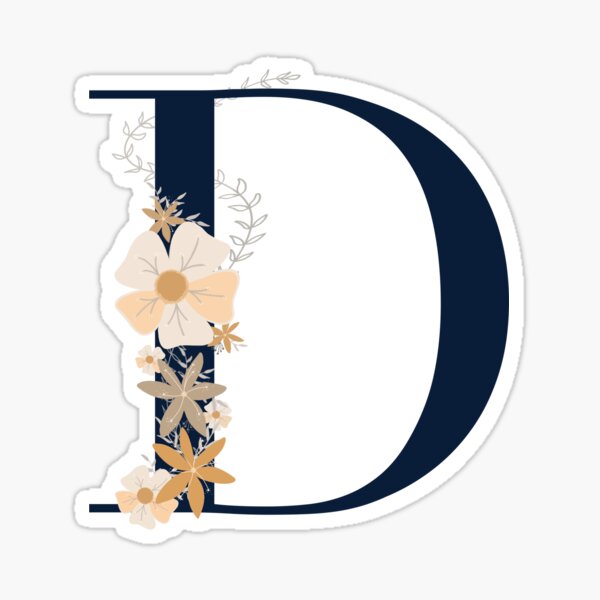 "Letter D monogram dark blue" Sticker for Sale by Bon-mots-jkd | Redbubble