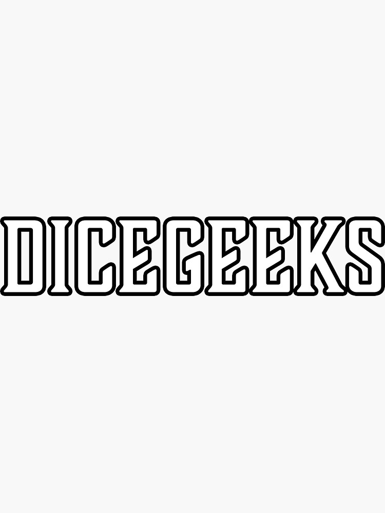 "dicegeeks logo" Sticker for Sale by dicegeeks | Redbubble