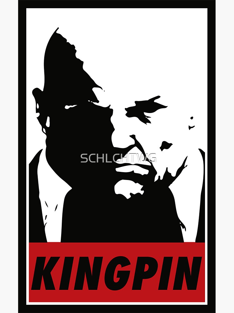 "KINGPIN" Sticker for Sale by SCHLCHTWG | Redbubble