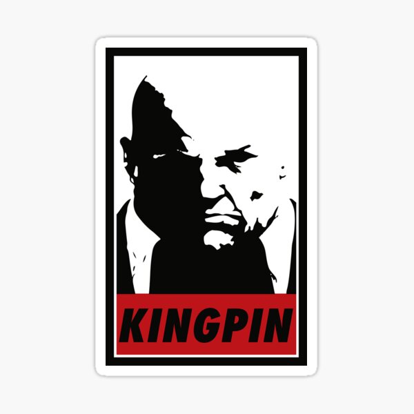 "KINGPIN" Sticker for Sale by SCHLCHTWG | Redbubble