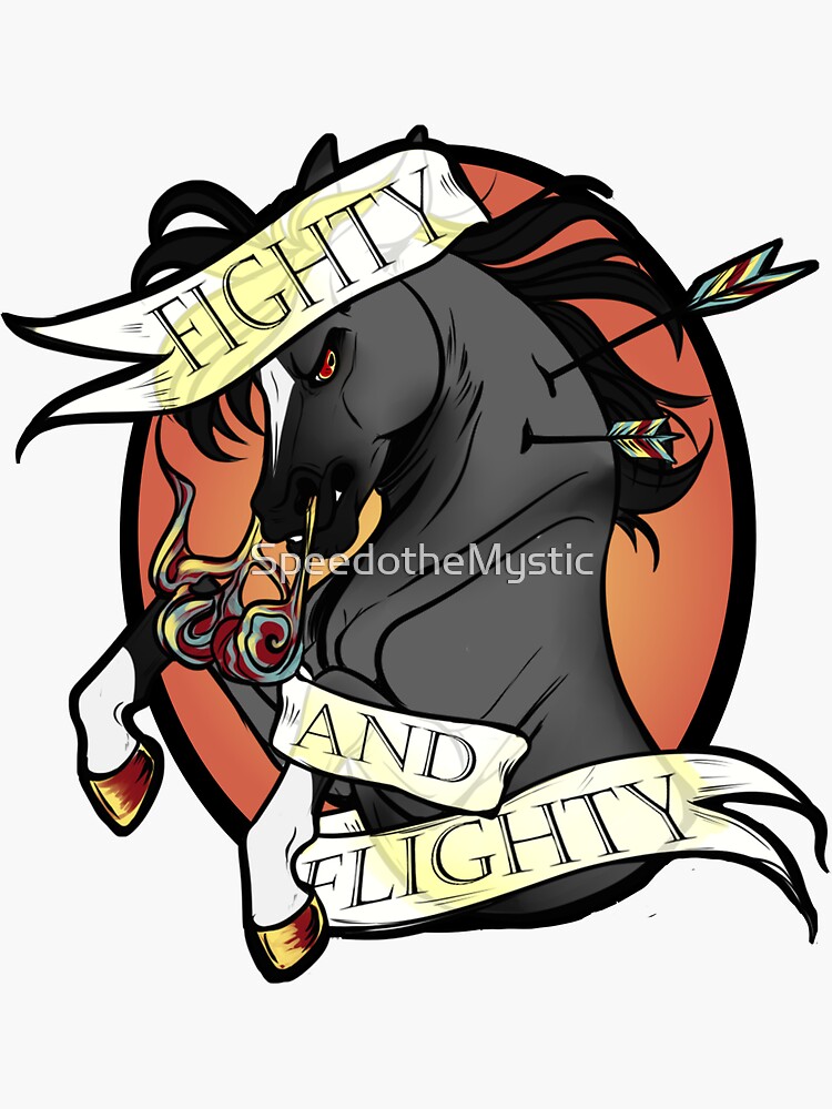 "FIGHTY AND FLIGHTY" Sticker for Sale by SpeedotheMystic | Redbubble