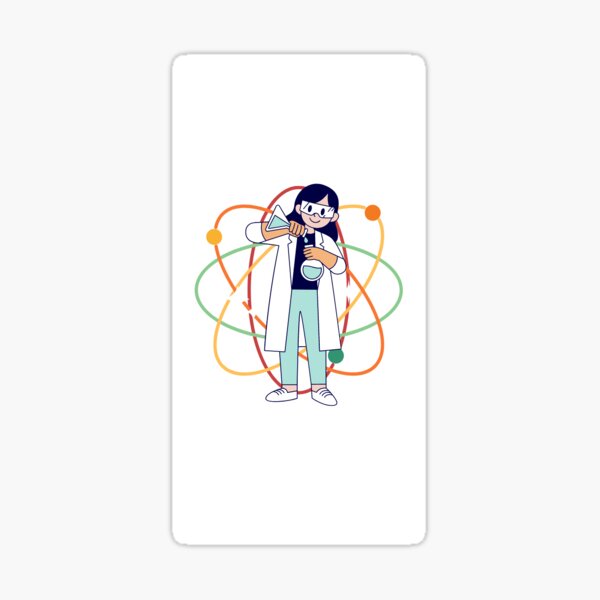 "cute chemist" Sticker for Sale by Mochii-Mochii | Redbubble