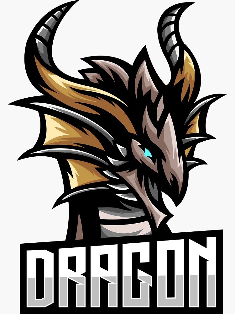 "Dragon Logo" Sticker for Sale by WilliMelo | Redbubble
