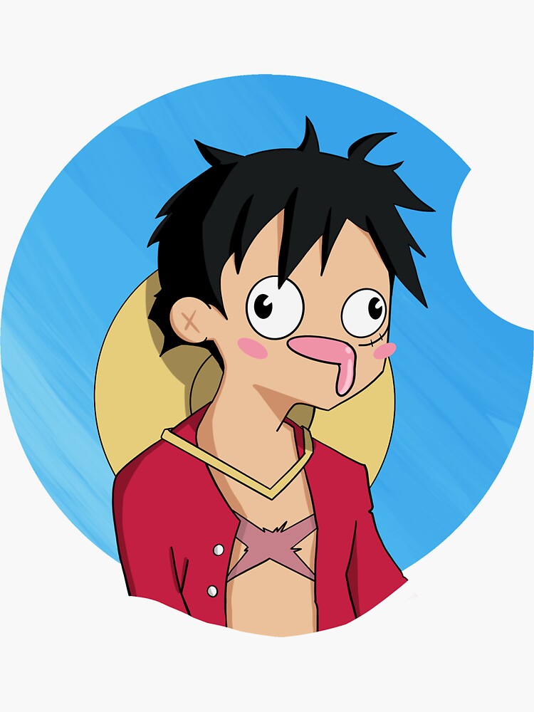 "Derpy Luffy" Sticker for Sale by MochiBliss | Redbubble