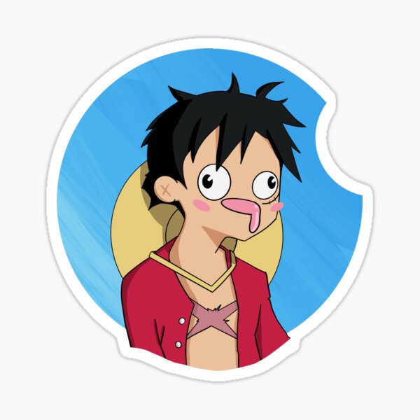 "Derpy Luffy" Sticker for Sale by MochiBliss | Redbubble