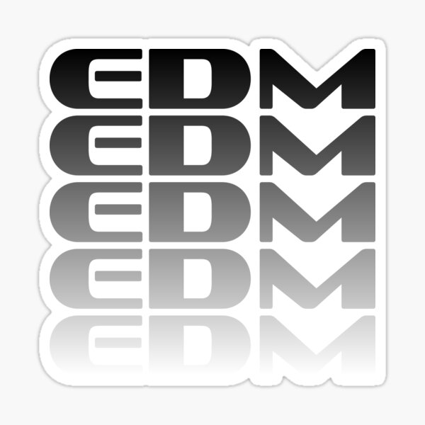"EDM x 5 Fade Electronic Dance Music" Sticker for Sale by JessWavelle ...