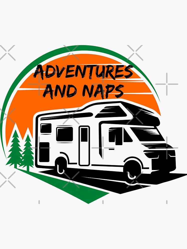 "adventures and naps" Sticker for Sale by Booksinstickers | Redbubble