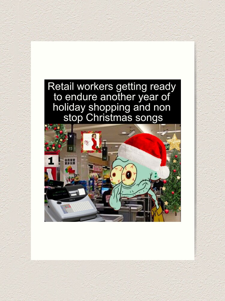 "SpongeBob Christmas Meme" Art Print for Sale by TheBoysBible | Redbubble
