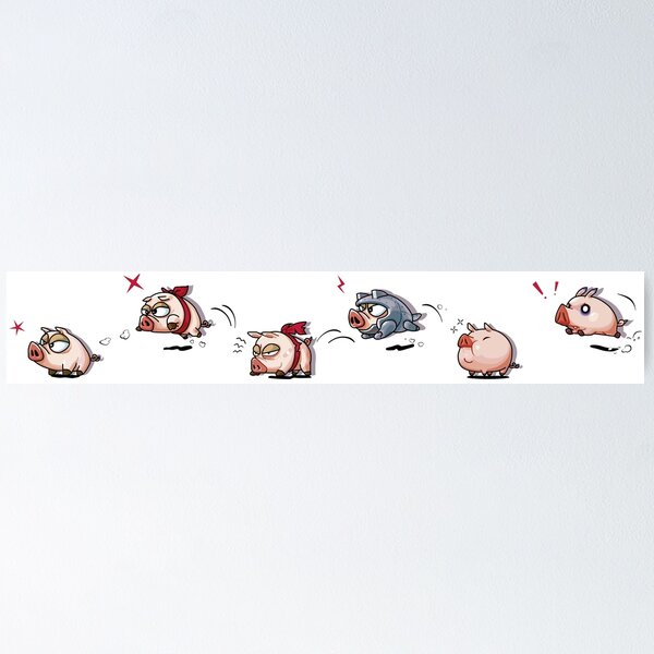 "MapleStory classic Monsters - Pig version" Poster by carlovfigurines ...