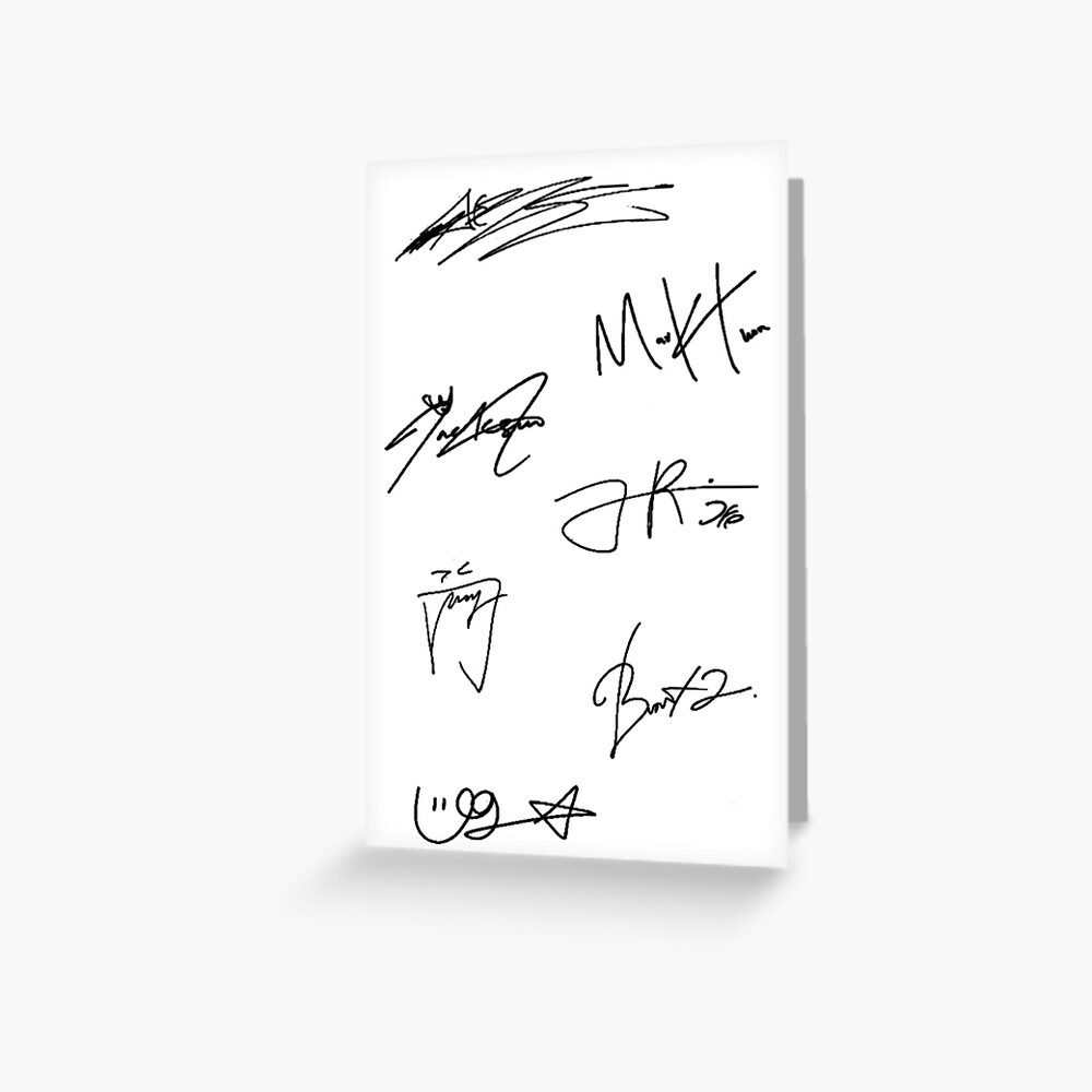 "Got7 Signaturen Weiß Ver." Grußkarte von Monique-Gomez | Redbubble