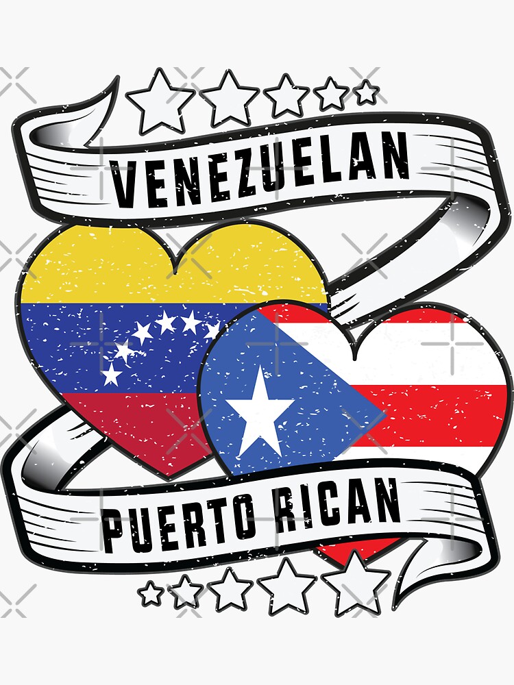 "Puerto rican Venezuela shirt Half Puerto rican Half Venezuela" Sticker ...