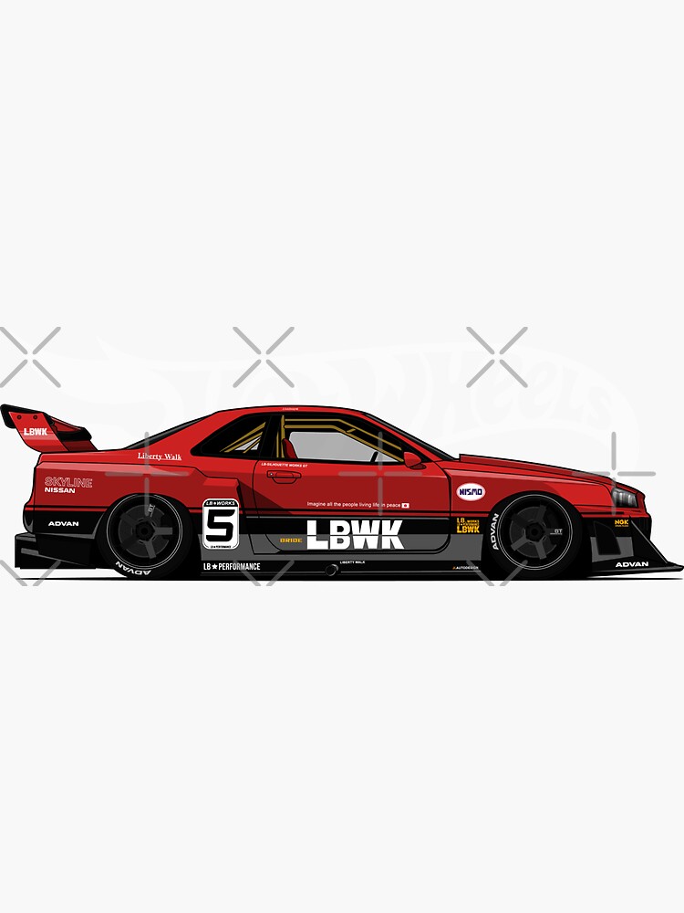 "Nissan Skyline GTR R34 Liberty Walk Super Silhouette Hotwheels ...