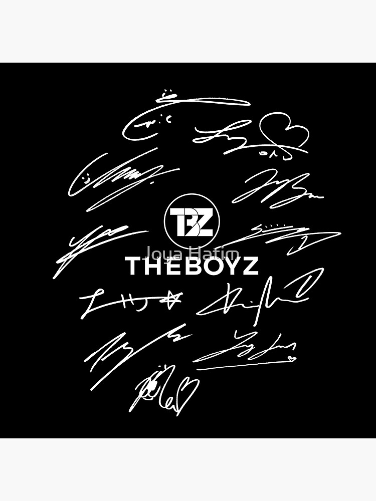 "The Boyz - Logo & signatures (black)" Sticker for Sale by joyahatim ...