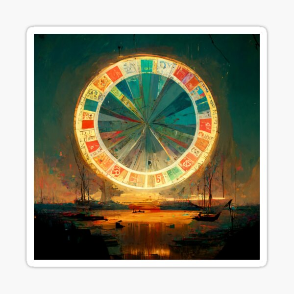 "wheel of fortune" Sticker for Sale by Gozzieshop | Redbubble