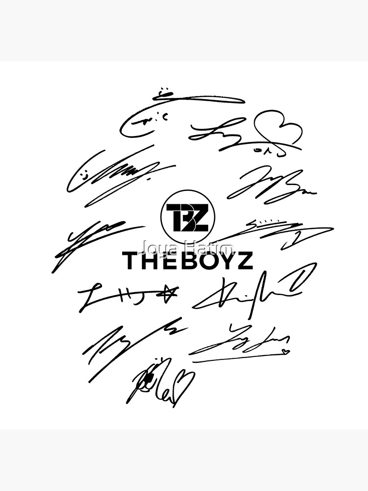 "The Boyz - Logo & signatures (white)" Poster for Sale by joyahatim ...