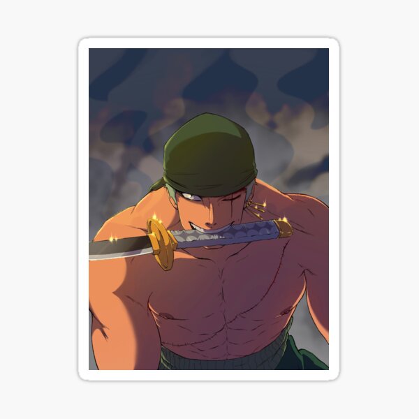 "Roronoa Zoro " Sticker for Sale by InvisibleMus3um | Redbubble